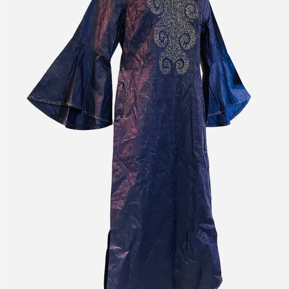 Ashro | Dresses | Ashro Navy Cotton Bell Sleeve Kaftan Resort Church ...